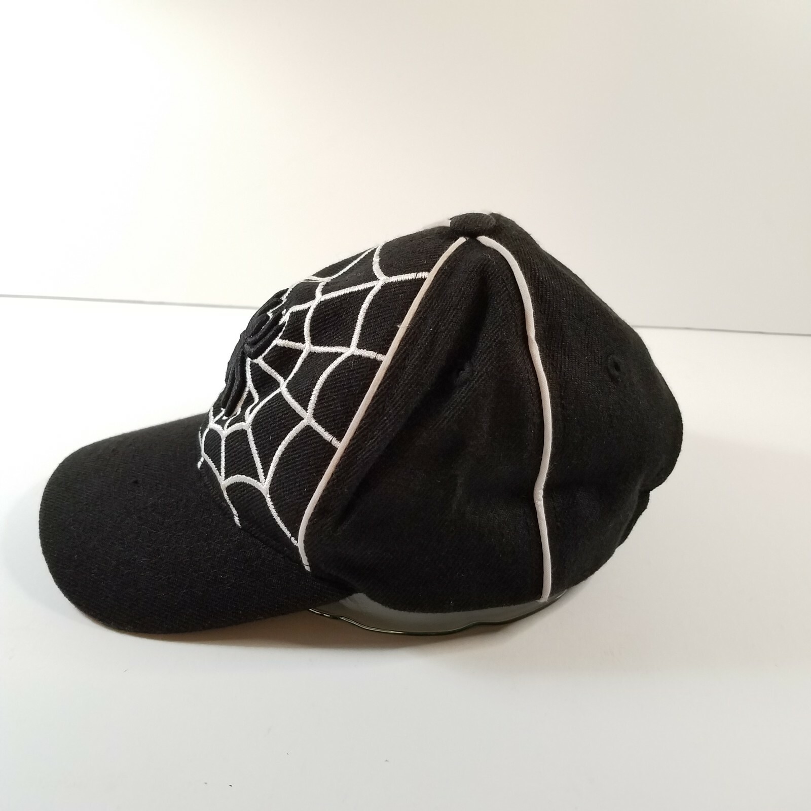 Spider Baseball Cap Hat Black White Web Hook & Loop Adjustable ...
