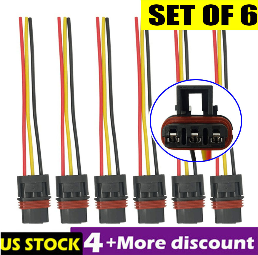 6PCS Pulse Power Plug Connector Pigtail for 2018 2019 Polaris Ranger ...