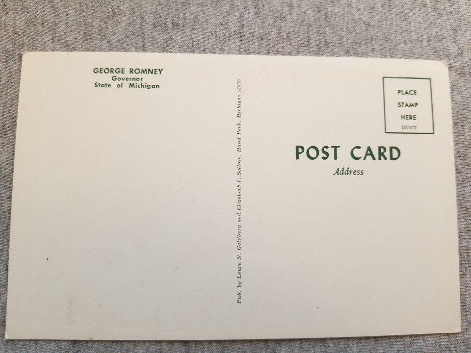 George Romney Man of Action 1968 Campaign for President Vtg Postcard | eBay