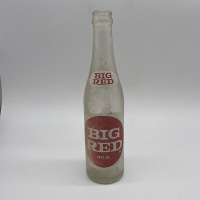 Vintage Big Red Glass Soda Bottle 10 Oz | eBay