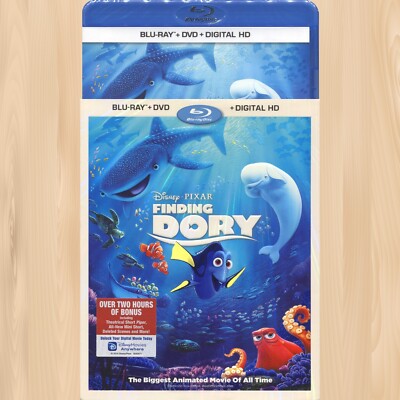 Disney / Pixar FINDING DORY Blu-ray + DVD Albert Brooks ELLEN DeGENERES ...