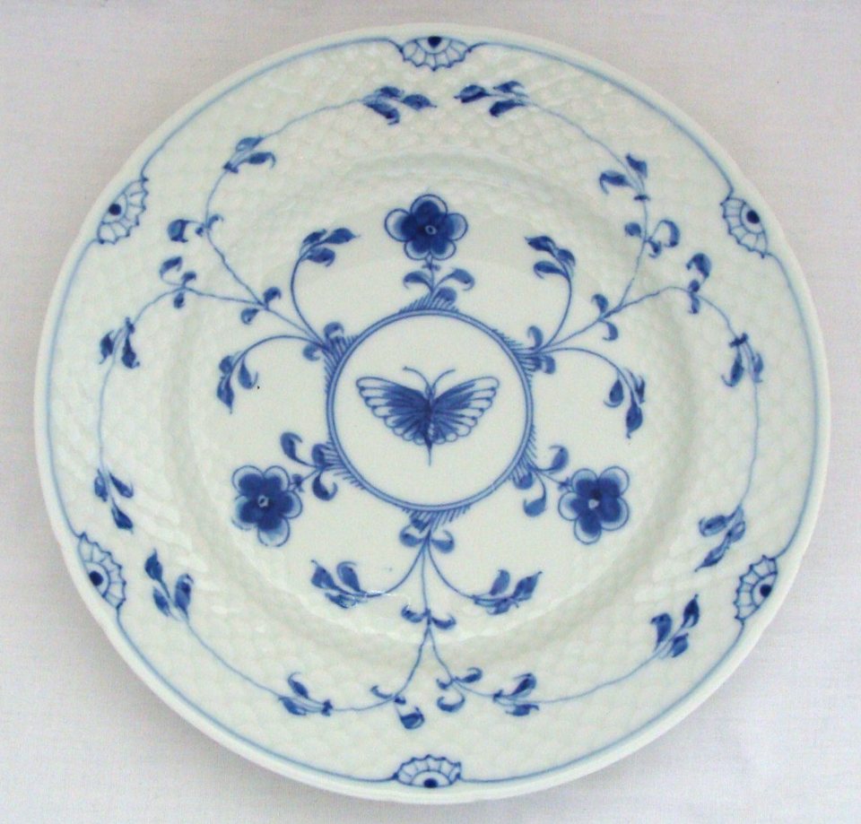 Lot Of 5 Bing & Grondahl Denmark Blue & White Butterfly Pattern Plates ...