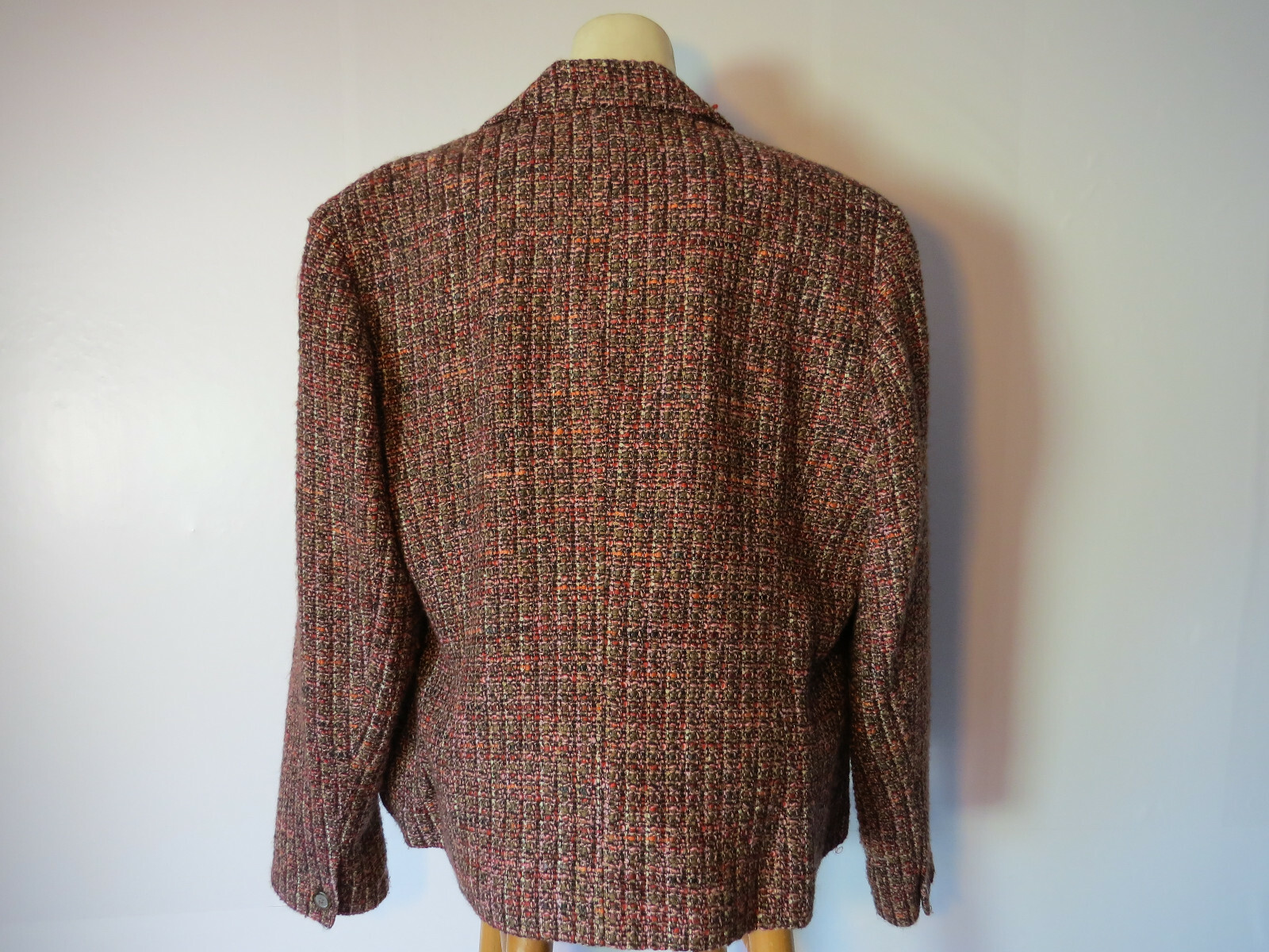 Vintage 16 JENNIFER MOORE BROWN TWEED BLAZER pink jacket JM COLLECTION ...