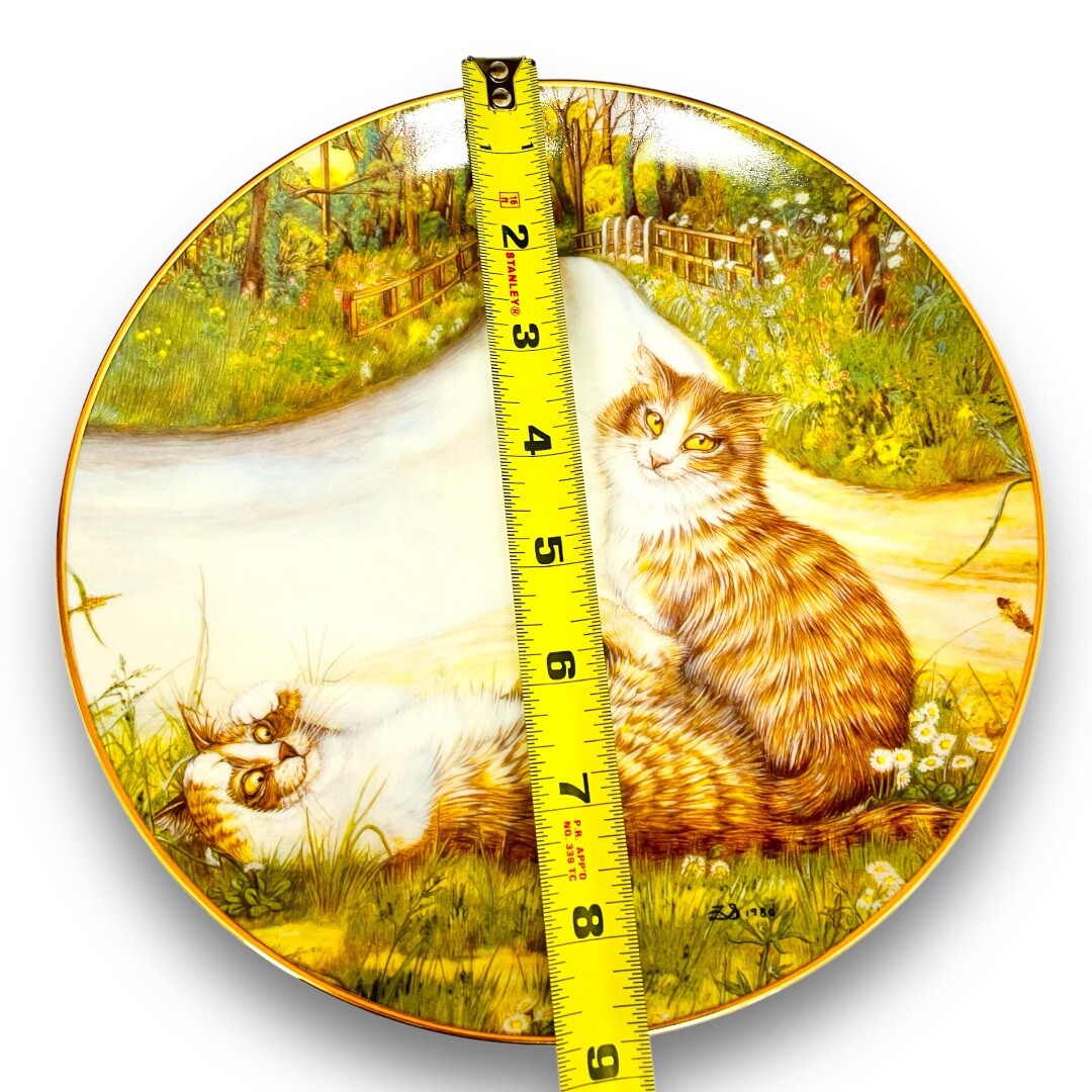 Cat Collector Plate May Queen, Vintage Plate Artist Zoe Stokes Feline ...