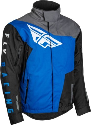 FLY RACING YOUTH SNX PRO JACKET BLACK/GREY/BLUE LARGE Snowmobiling 470 ...