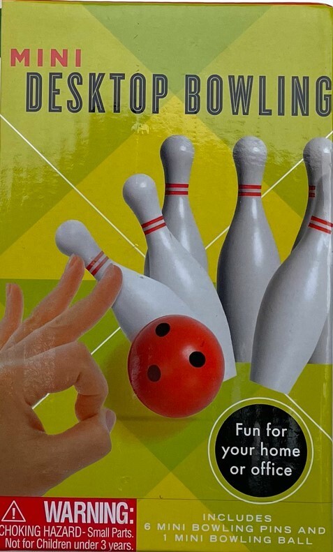 Mini Desktop Bowling Age 3+ (Includes 6 Bowling Pins & 1 Bowling Ball ...