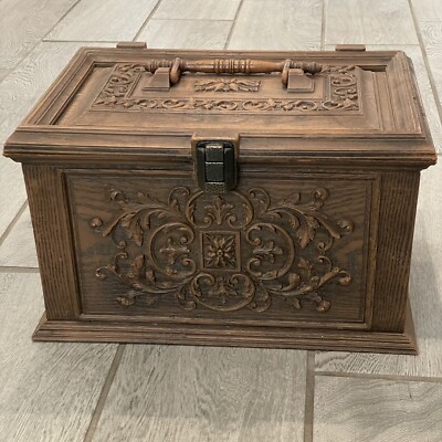 VTG MAX KLEIN PLASTIC SEWING STORAGE BOX WITH HANDLE BARABOO WISCONSIN ...