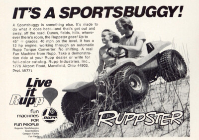 1971 Ruppster: Its a Sportsbuggy Vintage Print Ad | eBay