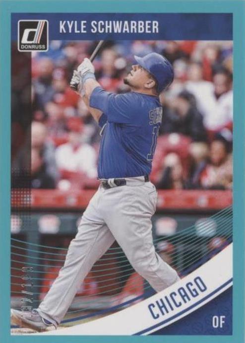 2018 Panini Donruss - Kyle Schwarber #83 Teal Border /199 for sale ...