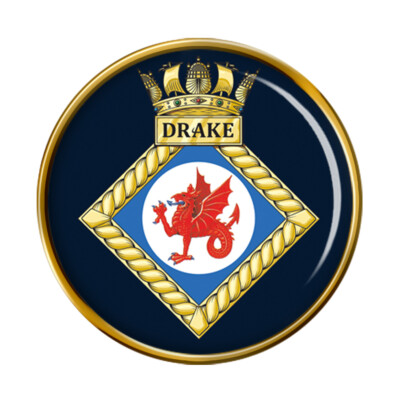 HMS Drake, Royal Navy Pin Badge | eBay