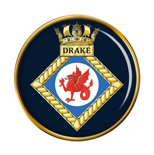Hms Drake, Real Marino Pin Insignia | eBay