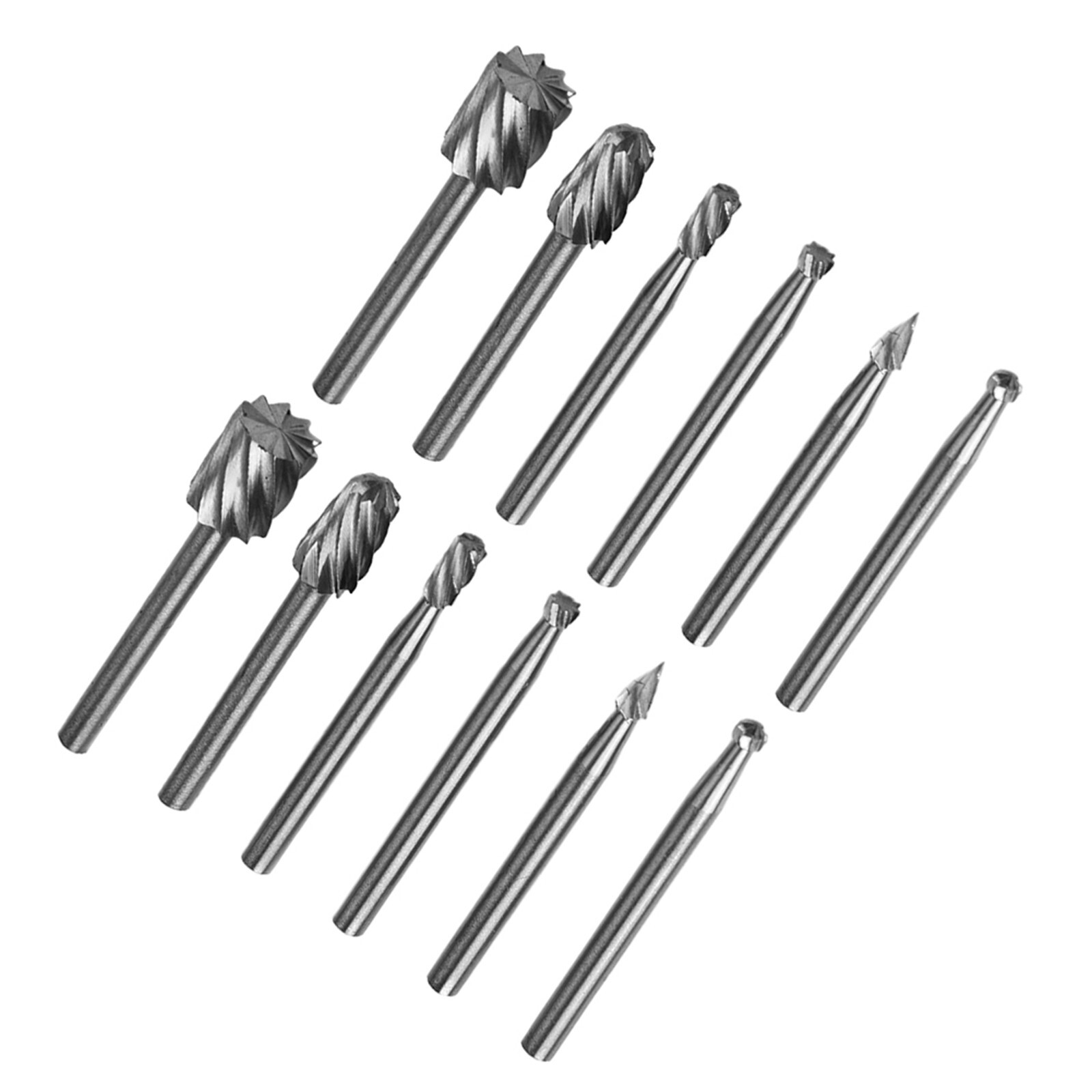 12pcs/Set HSS Router Drill Bits Kit Rotary Burrs Tool Wood Metal ...