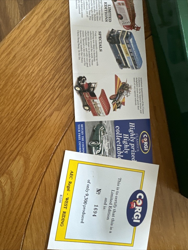 CORGI 97185 CLASSICS AEC REGAL / DUPLE A COACH - WEST RIDING ...