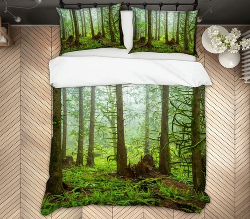 3D Green Branches O1991 Bed Pillowcases Quilt Duvet Cover Set Queen ...