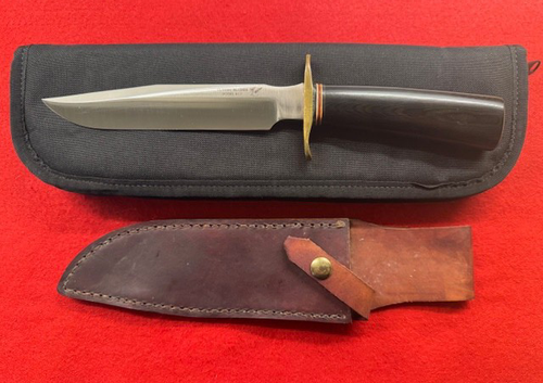 VINTAGE BLACKJACK KNIVES MODEL # 1-7 MICARTA HANDLED FIGHTING KNIFE (68 ...
