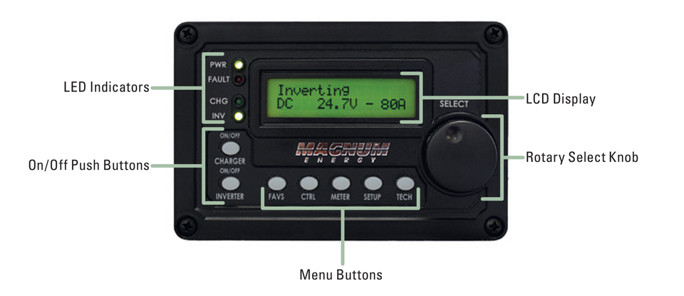 Magnum ME-ARC50-L Advanced Remote Digital LCD Display Remote Panel w/50 ...