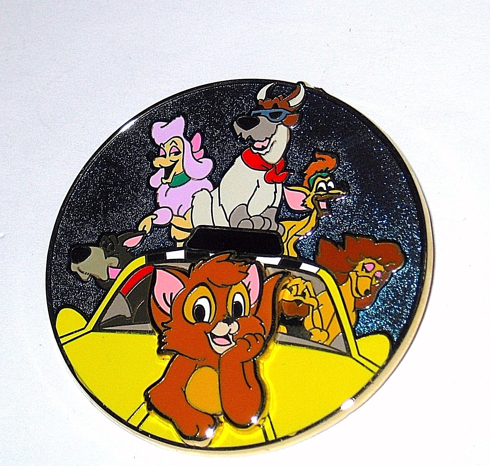 RARE LE 300 DSF Disney Pin Beloved Tales Oliver Company Cat Dog Dodger ...