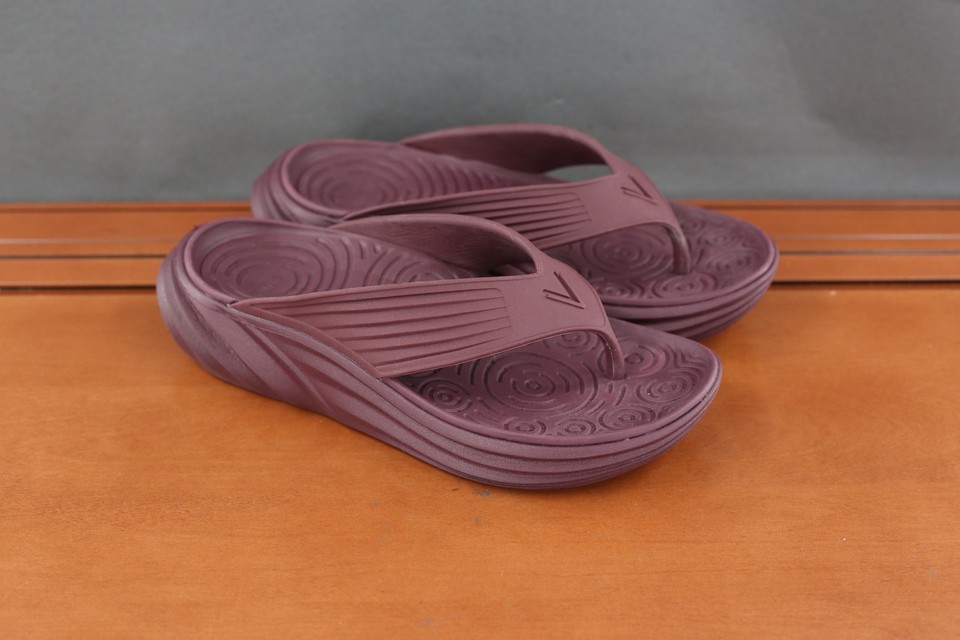 Vionic Tide Shoe Womens 7 Purple Orthotic Flip Flop Sandals Comfort ...