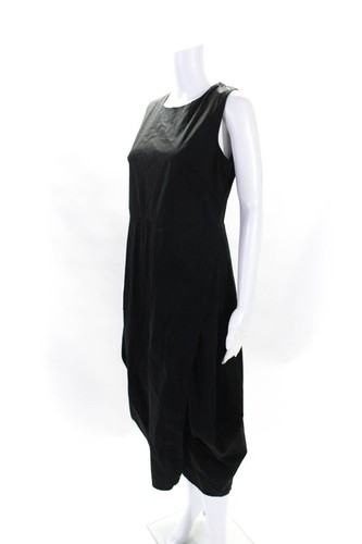 Andrea Sassi Womens Sleeveless Asymmetrical Dress Black Cotton Size ...