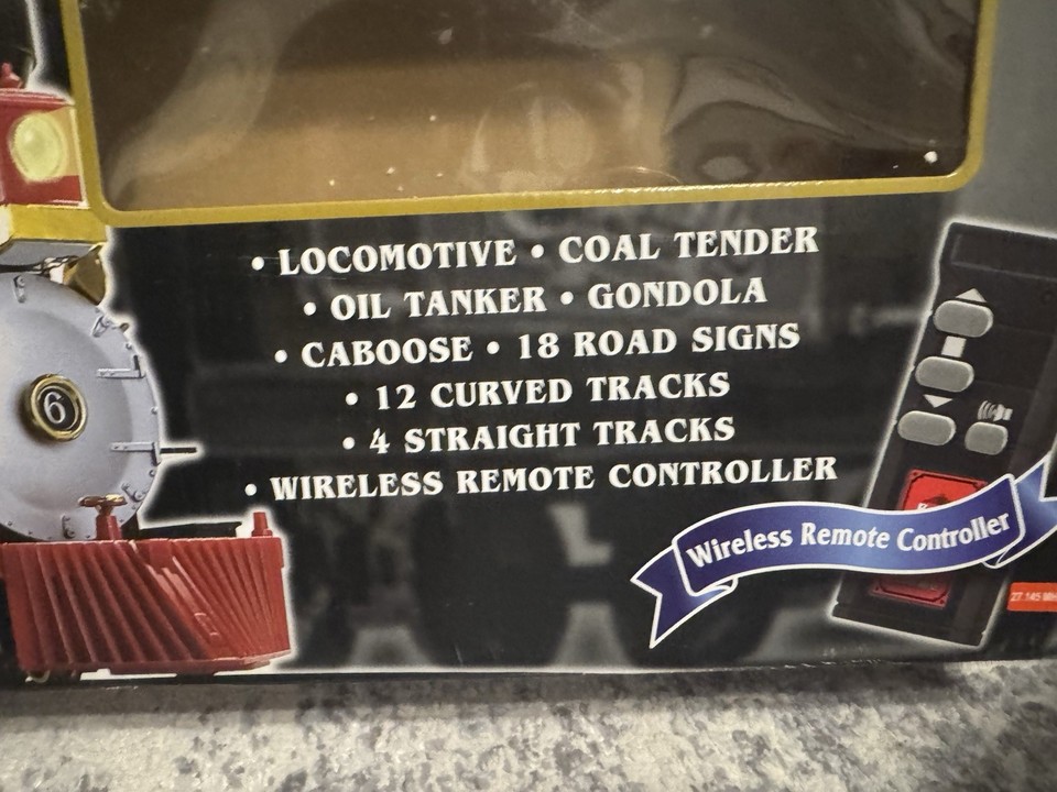 NEW EZTEC Santa Fe Express 40PC Wireless Remote Control "G" Gauge Train ...