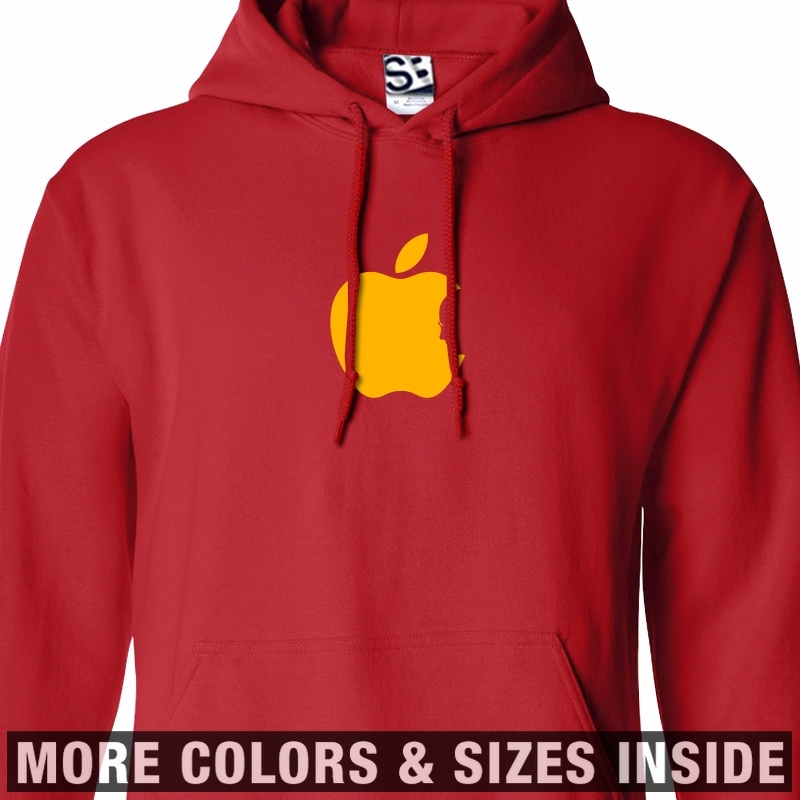 Steve Jobs Tribute HOODIE Apple Silhouette Memorial Logo Icon Hooded ...