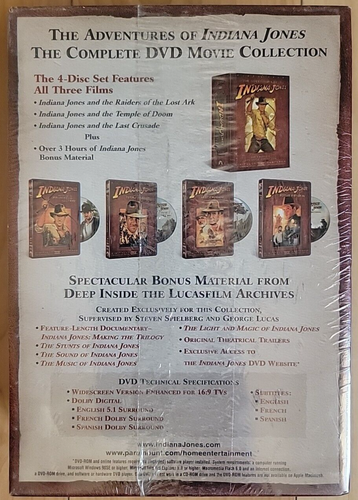 Indiana Jones - The Adventure Collection (DVD, 2003, 4-Disc Set ...