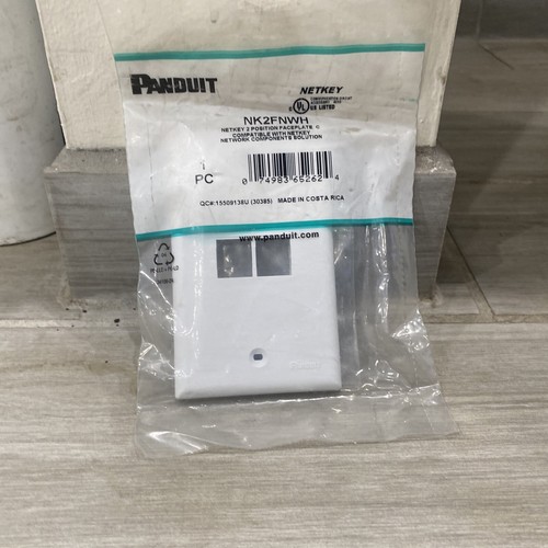 (A) (Lot Of 3) Panduit NK2FNWH Net Key 2 Position Faceplate C (White)⭐️ ...