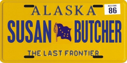 Susan Butcher Iditarod Champion 1986 Alaska License Plate | eBay