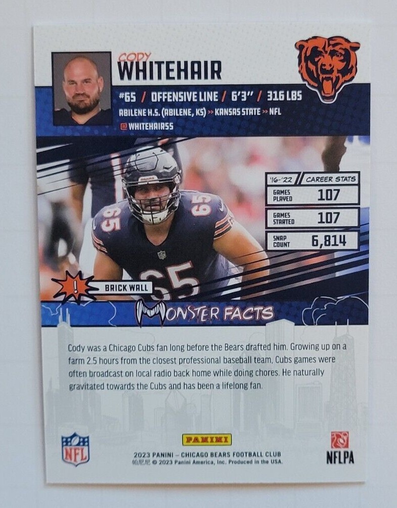2023 Chicago Bears Monsters Of The Midway Trading Card Choose 1 from 6 ...