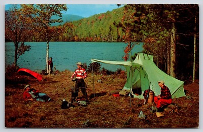 Greetings Boonsboro MD Postcard Camp Chow Time Lake Fishing Hunting ...