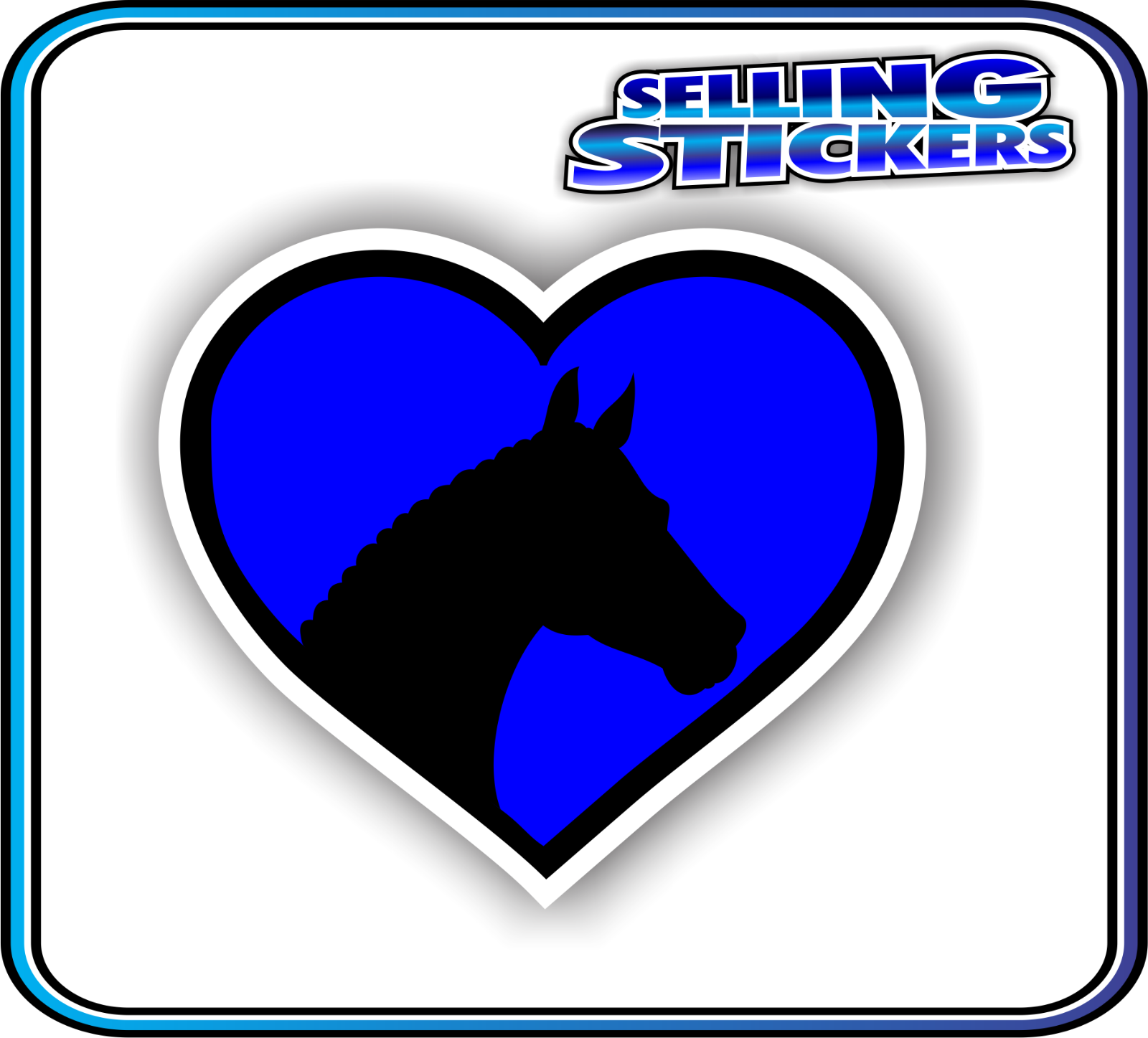HORSE RIDING STICKER BUMPER DECAL LOVE HORSES WINDOW STICK ON ARIAT RM ...