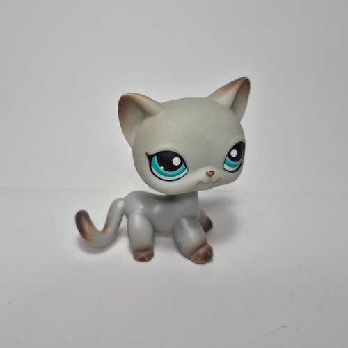 LPS Littlest Pet Shop Grey Gray Shorthair Cat 391 Figure Toy Authentic ...