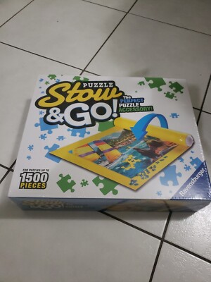 NIB RAVENSBURGER PUZZLE STOW & GO ROLL-UP FELT MAT, STRAPS, INFLATABLE ...