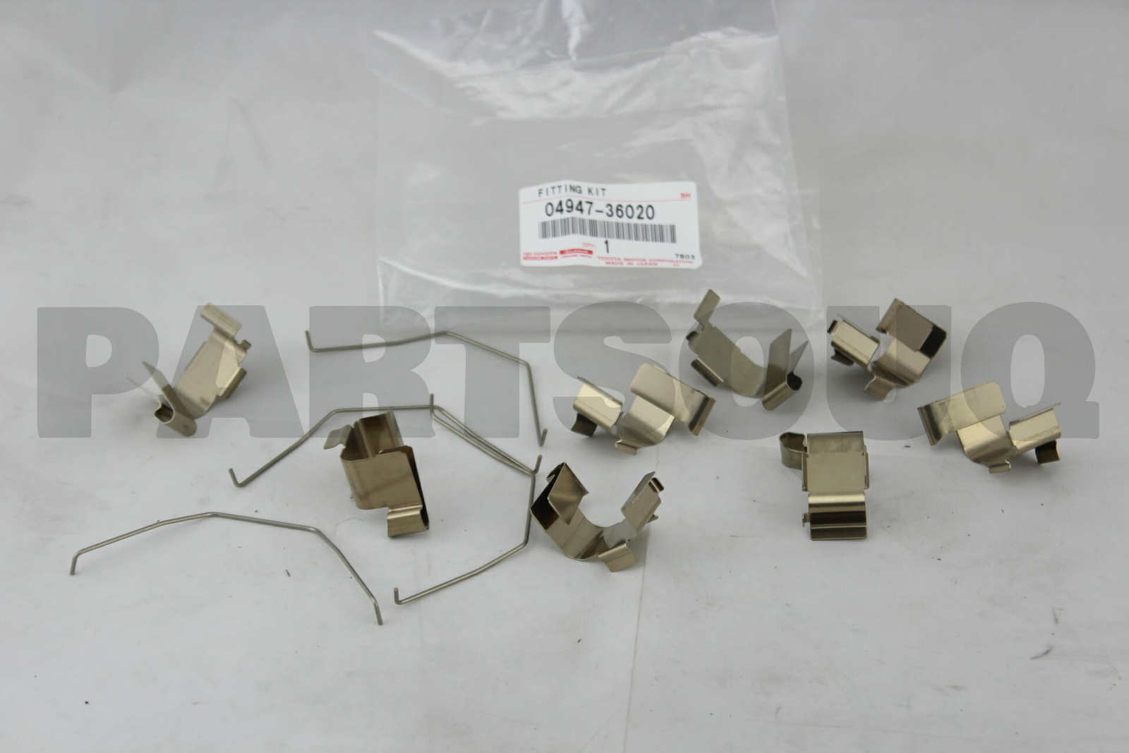 0494736020 Genuine Toyota FITTING KIT, DISC BRAKE, FRONT 04947-36020 | eBay