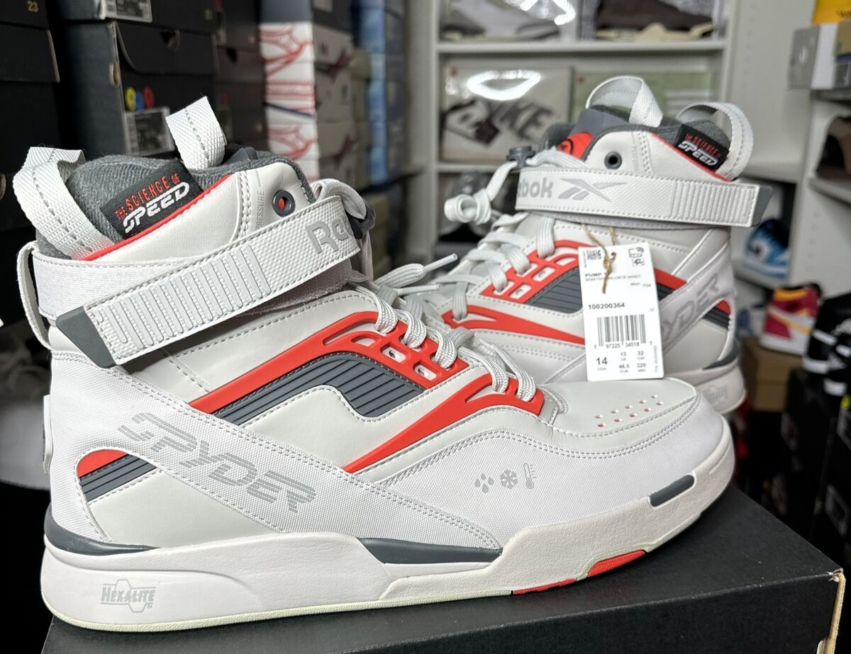 Size 14 - Reebok Spyder x Pump TZ Pure Grey Canton Red for sale online ...