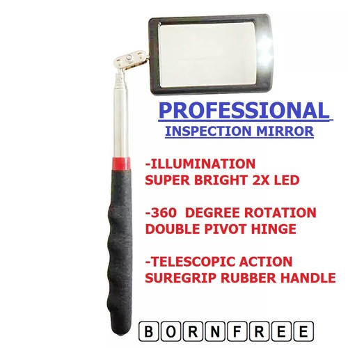 INSPECTION MIRROR LED ILLUMINATED LIGHT EXTEND MECHANIC TECHNICIAN ...