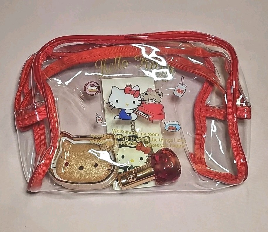 Miss Fon Highlighter Hello Kitty Keychain + Lip Gloss + Makeup Bag ...