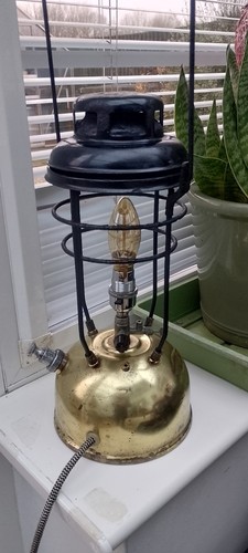 💡 Vintage Brass Tilley Lamp Converted Table Lamp Art Deco Unique 1940s ...