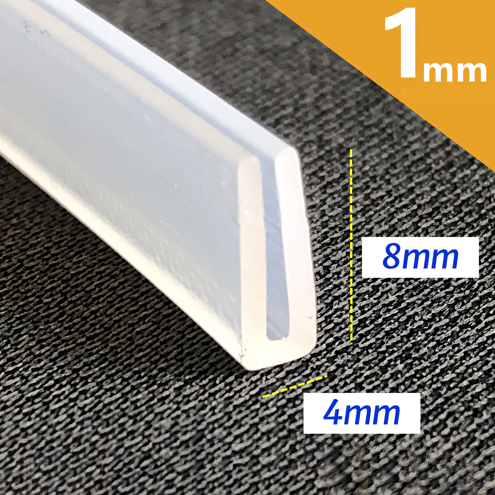 Silikon Kantenschutz Fassungsprofil Kantenschutzprofil U Dichtung Schutzband | eBay