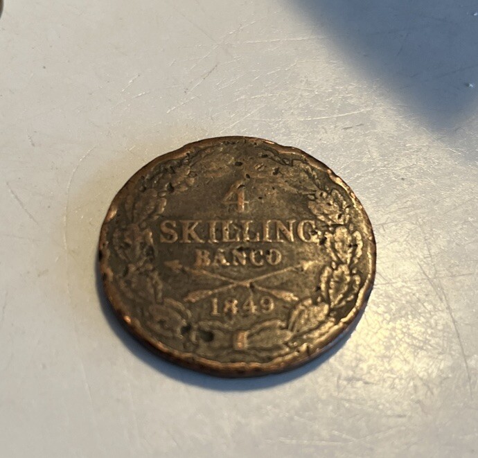 1849 SWEDEN COPPER 4 SKILLING COIN IN NEAR VERY FINE CONDITION. | eBay