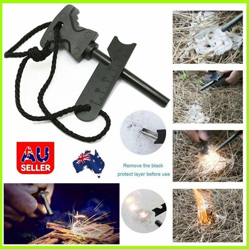 Magnesium Flint Rod Stone Fire Starter Lighter Emergency Survival ...