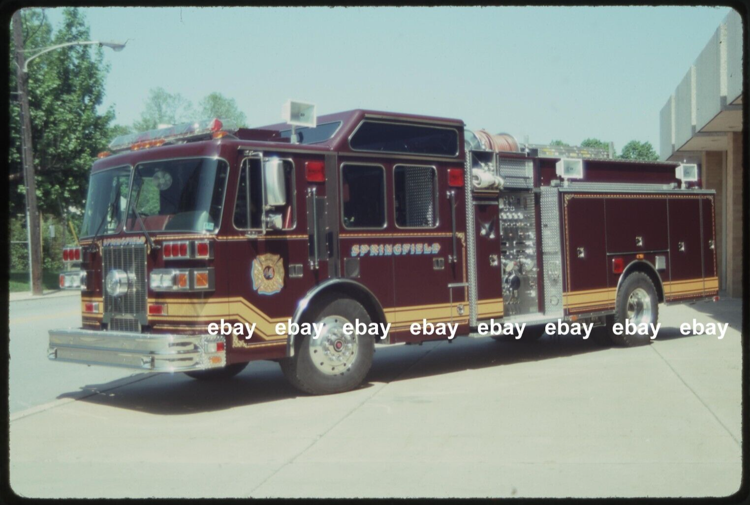 Springfield PA 1995 Sutphen pumper Fire Apparatus Slide | eBay