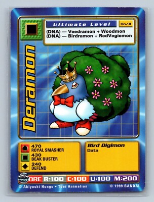 Digimon Digi Battle - Deramon Bo-91 - Series 2 Bandai 1999 | eBay