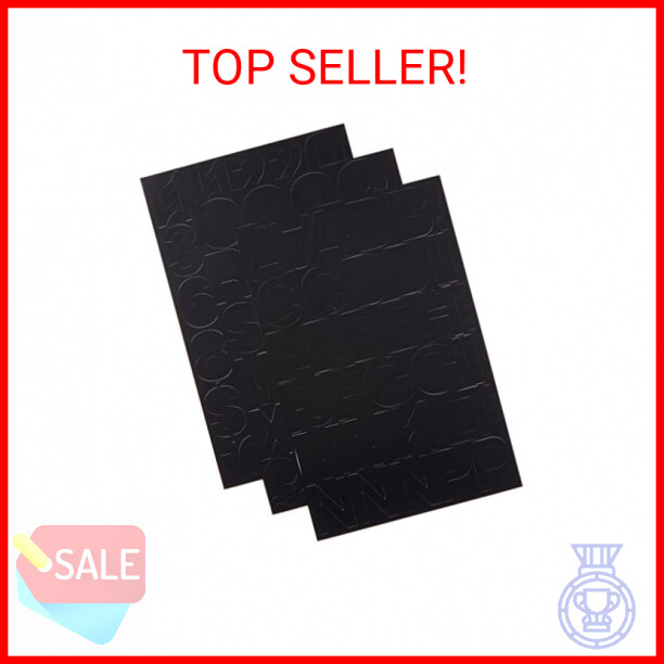 Headline Sign Stick-On Vinyl Letters and Numbers, Black, 2-Inch, Made ...