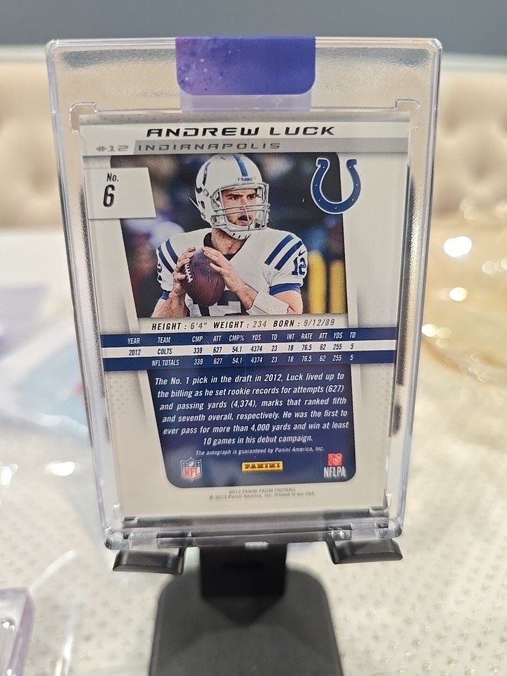 2013 Panini Prizm Auto Andrew Luck Auto Colts #6 | eBay