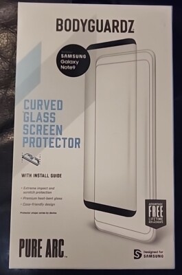 BodyGuardz Pure Arc Samsung Galaxy Note9 Curved Tempered Glass Screen ...