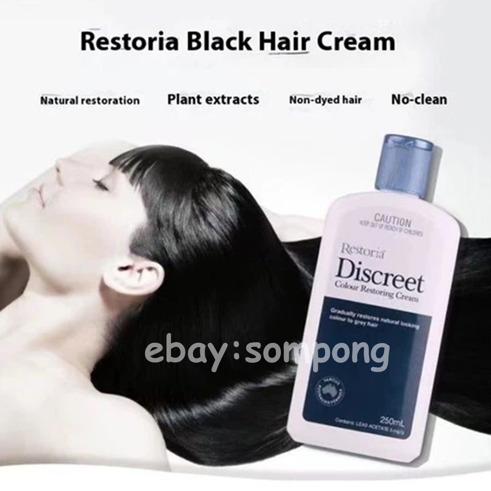 Restoria Discreet Hair Color Restoring Cream Gray hair to black 250 ml ...