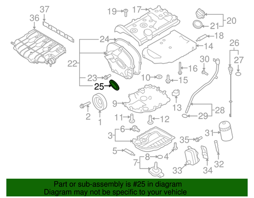 Genuine Volkswagen Rear Main Seal Retainer 06K-103-171-P | eBay