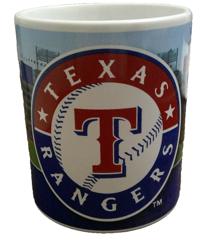 mlb texas rangers stadium logo baseball 11 ounce ceramic coffee mug | eBay