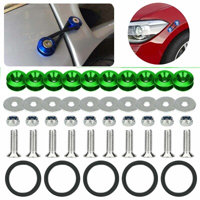 10pcs Aluminum Car Quick Release Fasteners Bumper Trunk Fender Hatch ...